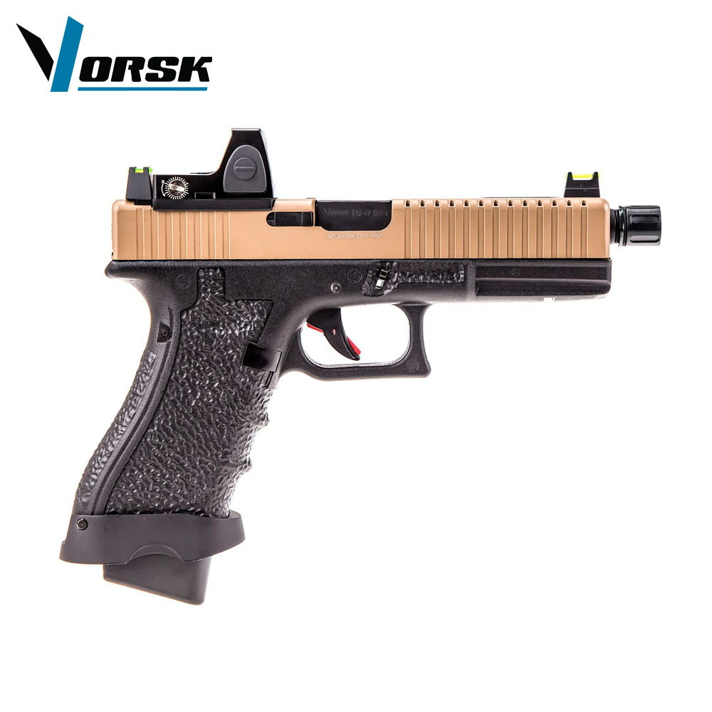 EU17 Tan with Red Dot BDS Optic Pistol GBB VORSK - Airsoft Zone UK